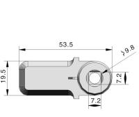 China Customized Version Quarter Turn Lock Cylindrical Square Cam Latch for sale