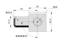 China Customized Version Quarter Turn Lock Cylindrical Square Cam Latch for sale