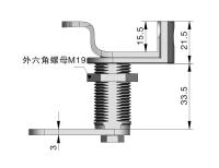 China Adjustable Quarter Turn Lock Black Cam Door Locks For Fire Cabinet for sale
