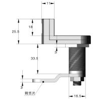 China Industrial Metal Quarter Turn Cam Locks Triangle Square Cylinder for sale