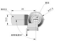 China Padlockable Quarter Turn Lock Chrome Coated Industrial Cam Cylinder Locks for sale