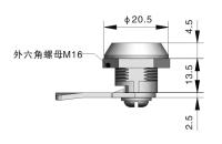 China ISO Quarter Turn Lock Chrome Plating Industrial Electrical Cabinet Cam Locks for sale