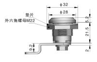 China Cabinet Padlockable Cam Lock Powder Coated Metal With Wing Knob for sale