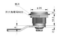 China Silver Color Quarter Turn Lock Dustproof With Dust Protect Cover for sale