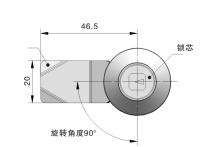 China Digital 1/4 Turn Cam Lock Zinc Alloy Housing Black Waterproof for sale