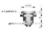 China Die Cast Housing Quarter Turn Cabinet Lock Chrome Plated Little Size for sale