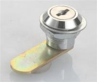 China Metal Cabinet Door Cam Lock Height 17mm Bright Chrome Plating for sale