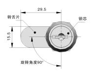 China Key Electric Cabinet Box Door Cam Lock Powder Coated Height 20mm 180 Degree Turn for sale