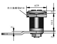 China Size 18mm Cabinet Box Lock Tongue Cam ODM Cabinet Hinge Lock for sale