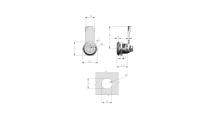 China Plastic Material Quarter Turn Lock Chrome Safe For Trash Bins for sale