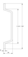 China Powder Coated Chrome Door Lock Handles Curved For Kitchen Cabinet for sale