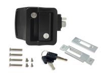 China Black Powder Coated RV Door Lock OEM Remote Control For Camper Entry Door for sale