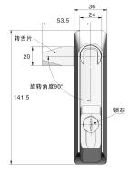 China Adjustable Rotary Handle Key Lock Electrical Swing Panel Silver Color for sale