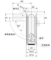 China Flat Electrical Cabinet Door Lock Powder Coated OEM For ToolBox for sale