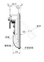 China Flat Electrical Cabinet Door Lock Powder Coated OEM For ToolBox for sale