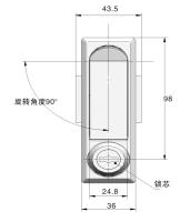 China Black Powder Coated Cabinet Door Lock Plane Garage Door Handle Lock For ToolBox for sale