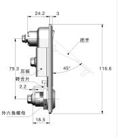 China Black Powder Coated Cabinet Door Lock Plane Garage Door Handle Lock For ToolBox for sale