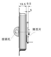 China Stainless Steel Board Tool Box Locks Panel Paddle Industrial Cabinet Lock for sale