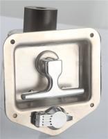 China Silver Color Tool Box Locks ODM Folding Mirror Polish T Panel Handle Lock for sale
