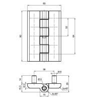 China Concealed Butterfly Cabinet Hinges Metal Door OEM With Screw for sale