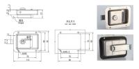 China Highly Polished T Handle Garage Door Lock For Industrial Equipment for sale