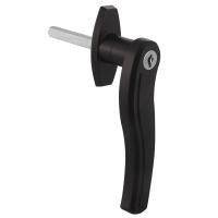 China Cylinder Handle Black Door Lock Keyless Enclosures Electrical Safe Box Latch for sale