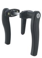 China Cylinder Handle Black Door Lock Keyless Enclosures Electrical Safe Box Latch for sale