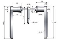 China Cylinder Handle Black Door Lock Keyless Enclosures Electrical Safe Box Latch for sale