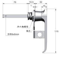 China Padlockable L Handle Lock ODM Industrial Cool Room Door Locks for sale