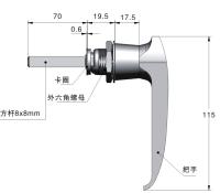 China Industrial Latches Garage Door Handle Lock Electronic For Fire Cabinet for sale