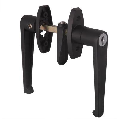 China Black Garage Door Handle Lock Key Lockable Latch For Cabinet Door for sale