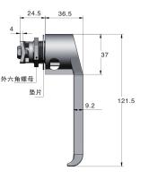 China Powder Coated L Handle Cam Lock Electrical Safe Box Latch Keyless Cabinet Lock for sale