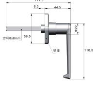 China Die Casting Garage Door Handle Lock L Handle Cabinet Lock For ToolBox for sale