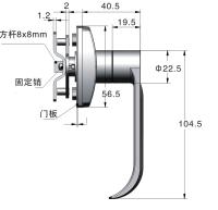 China Industrial Cabinet Door Swing Handle Lock with keys for sale