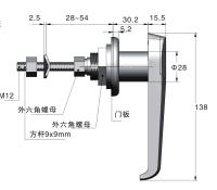 China Industrial Keyless Gate Handle Lock Chrome Plating ISO Certificate for sale