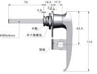 China L Thread Door Handle Safety Lock Padlockable Cylindrical Door Lock for sale