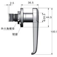 China Bright Polishing L Shape Door Lock Antitheft Electronic Cabinet Lock for sale