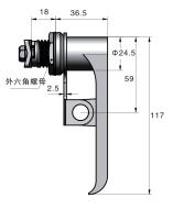 China Hardware Room L Handle Shed Lock Zinc Alloy Latch With Cam Cabinet Door for sale
