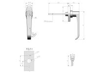 China Garage Door Cabinet Handle Lock OEM Easy To Install For ToolBox for sale
