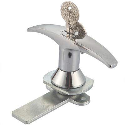 China Meigu MS307 Zinc Alloy Latch Door Handle Lock Base Lock Industrial Metal Cabinet T Handle Lock for sale