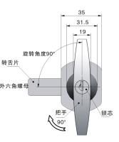 China Meigu MS307 Zinc Alloy Latch Door Handle Lock Base Lock Industrial Metal Cabinet T Handle Lock for sale