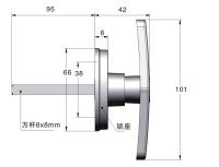 China Industrial Metal Electrical Cabinet Door Latch T Handle Lock Garage door lock for sale