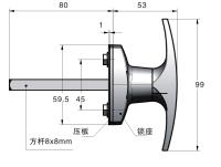 China MEIGU MS316-A-1 Chrome Plated T Handle Locking Doorhardware T Shape Handle Gate Lock Shed Door for sale