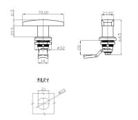 China RV Trailer T Handle Lock Electric Box Cabinet Lock Toolbox Lock for sale