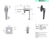 China OEM Swing Garage Door Handle Lock Cylinder Metal Chrome Coated for sale
