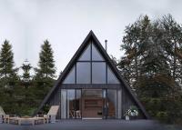 China Prefab Hotel Unit Light Steel Space A Frame Tiny Building Home Steel Frame for sale