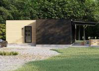 China Luxury Contemporary Garden Studios Crane Garden Buildings Prefab Light Steel Bungalow Homes for sale