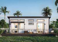 China Single Family Exquisite Light Steel Frame House Design For Seaside Vacation Modualr Homes for sale