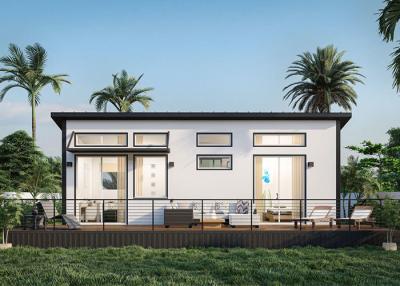 China Single Family Exquisite Light Steel Frame House Design For Seaside Vacation Modualr Homes for sale