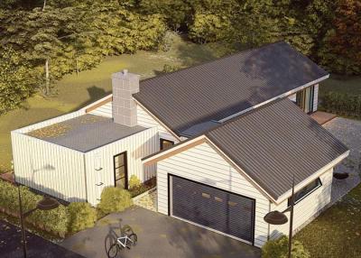 China New Zealand Standard Single Storey Light Steel Frame Prefab Villa For Family prefab home ktis for sale